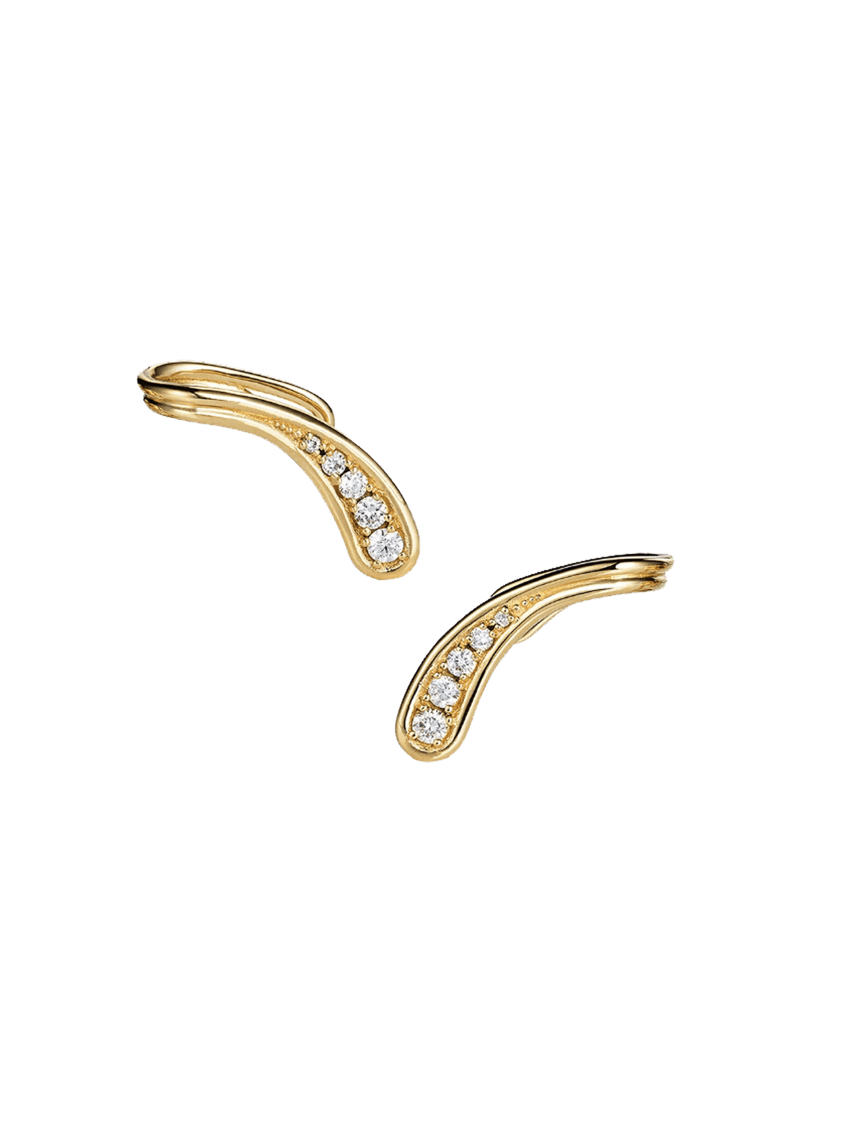 Fluid Diamonds Side Earrings | Aubade Jewelry