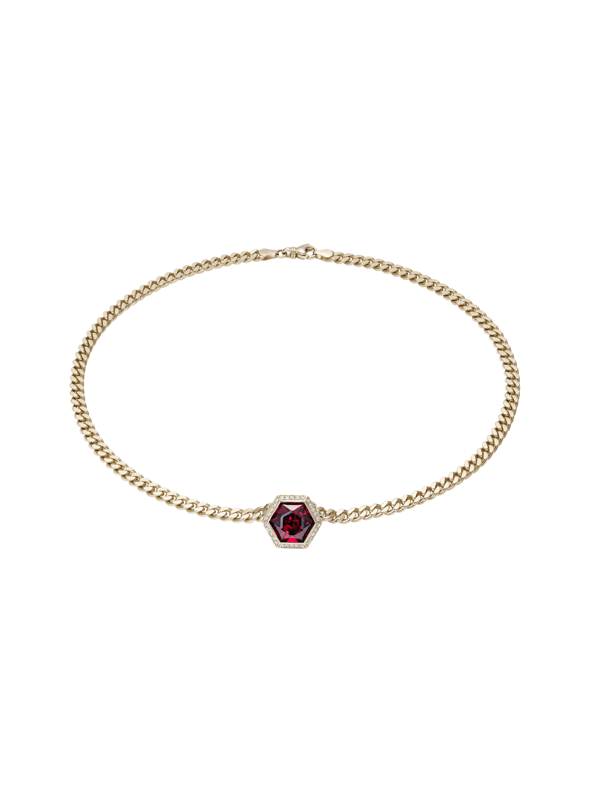 Baby Garnet Hex Payal Necklace | Aubade Jewelry